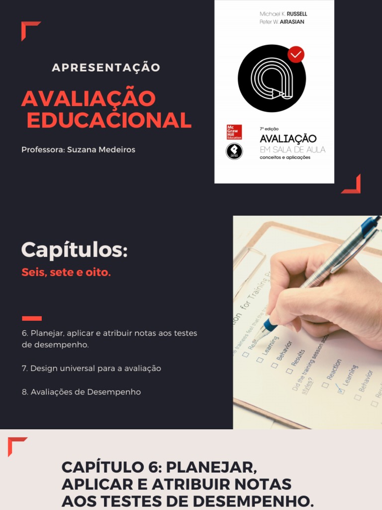 Avaliação Educacional - Slides Cap 6, 7 e 8 | PDF