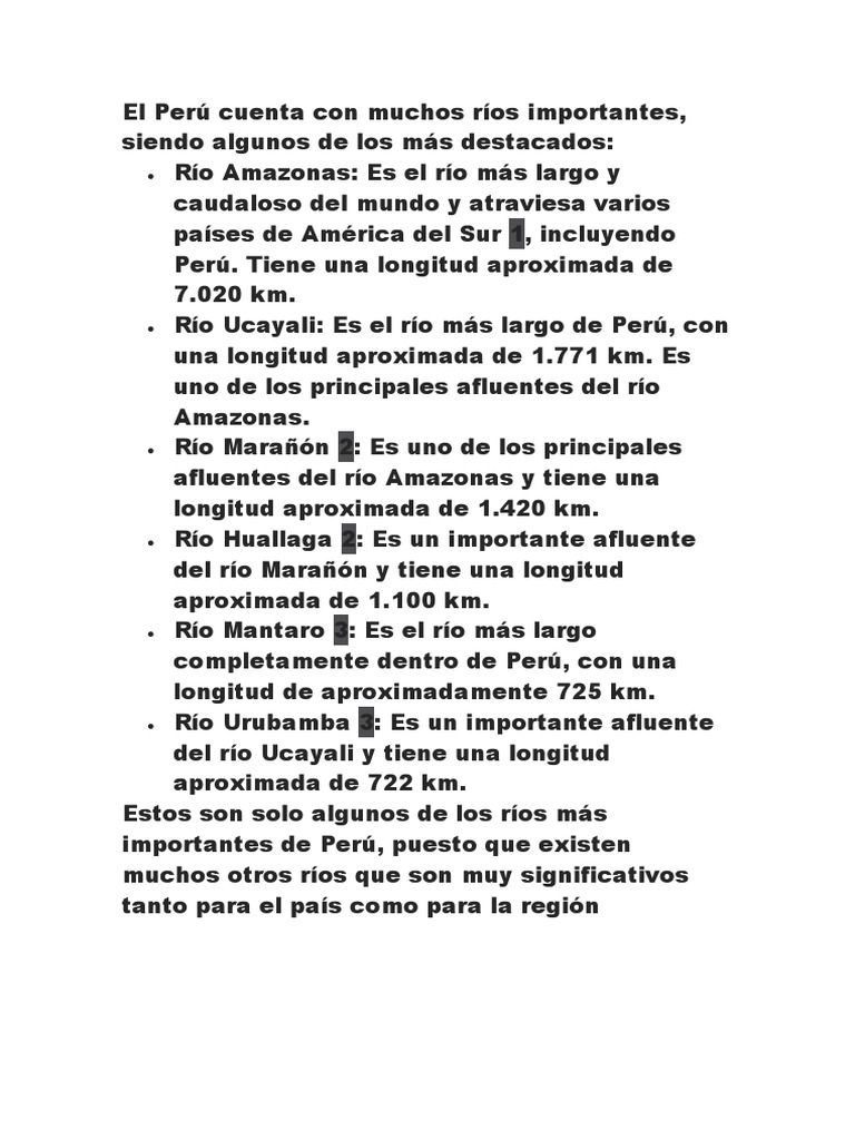 Los principales ríos del Perú: una mirada a sus características y ...