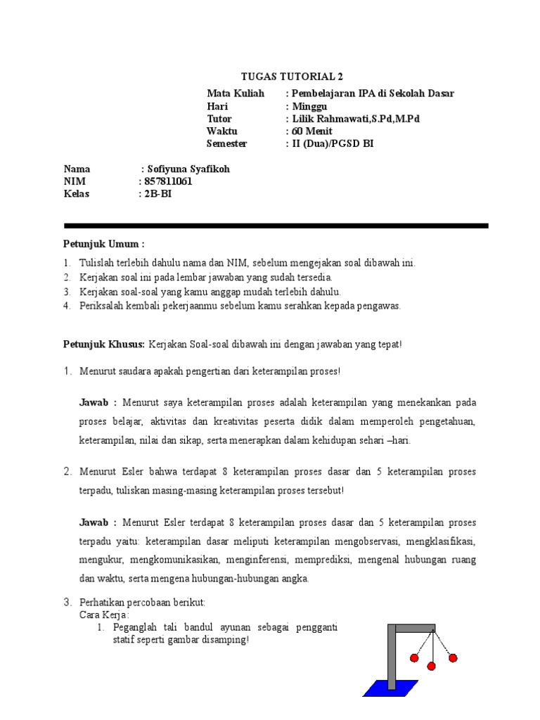 TUGAS TUTORIAL 2 PEM IPA Di SD | PDF