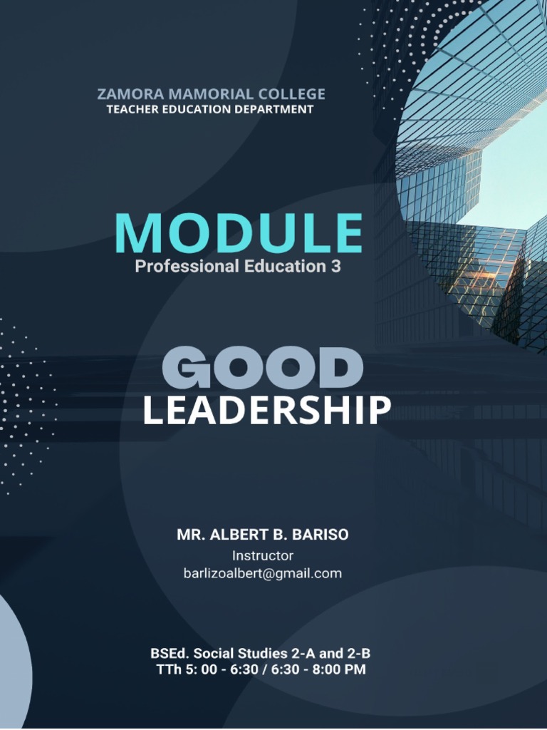 Good Leadership Module Prof. Ed. 3 | PDF | Leadership | Empathy