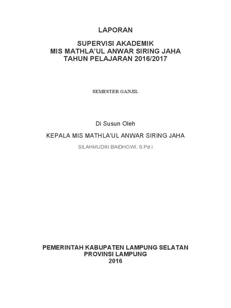 Rekapitulasi Supervisi Kamad | PDF