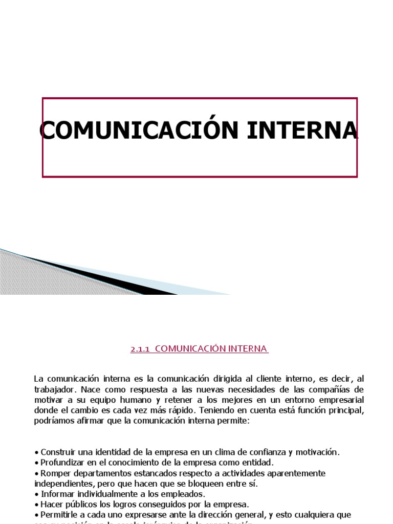 Comunicacion Interna | PDF