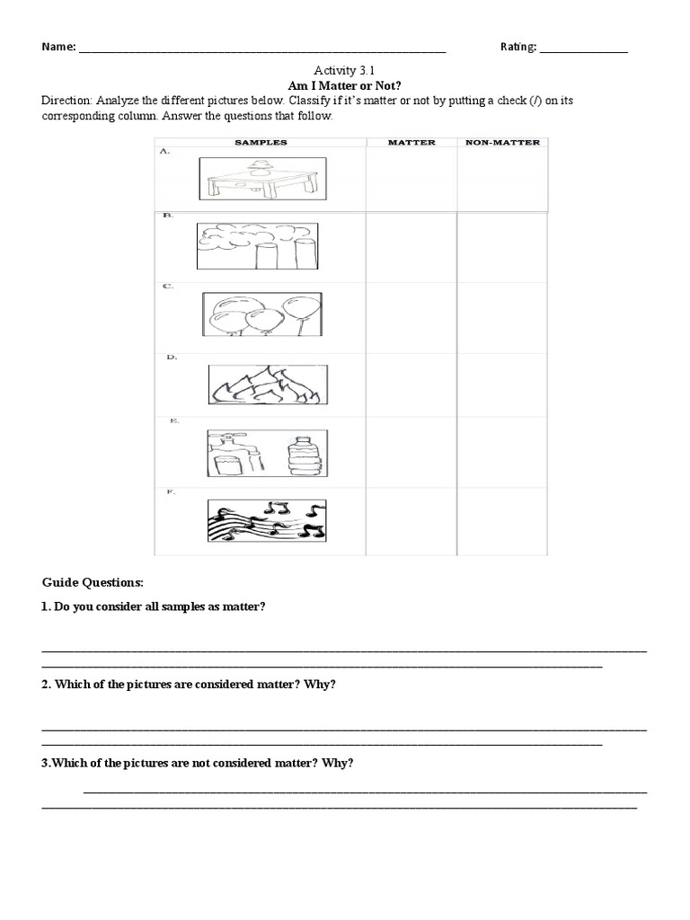 Grade 8 Science Activity Material | PDF
