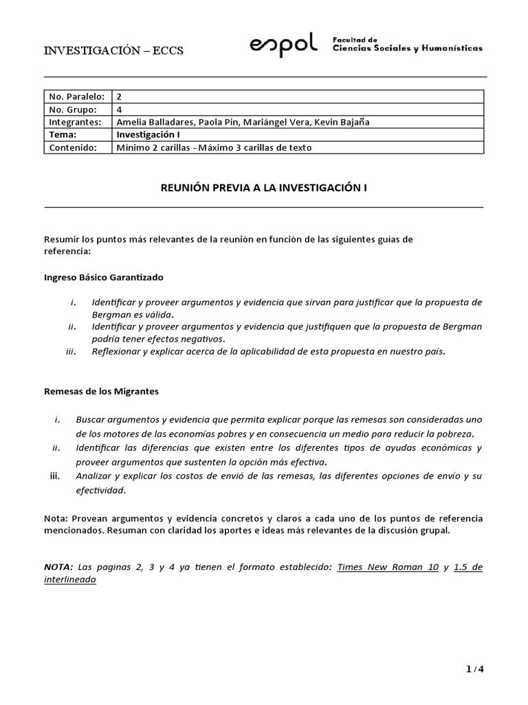 Iii. Formato Discusión - Investigacion I | PDF