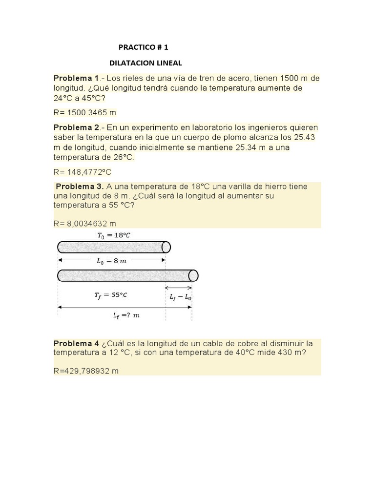 Practico # 1 Dilatacion Lineal | PDF
