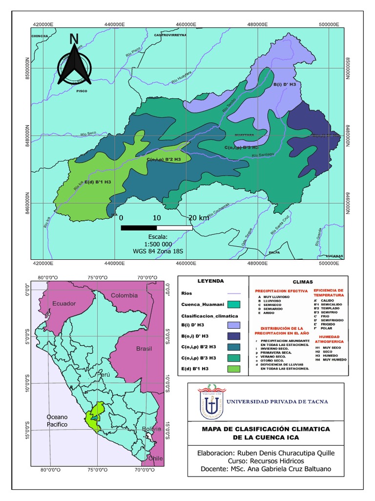 Mapas Cuenca Ica - Ruben Denis Churacutipa Quille - Epic | PDF | Hidrografía | Geomorfología