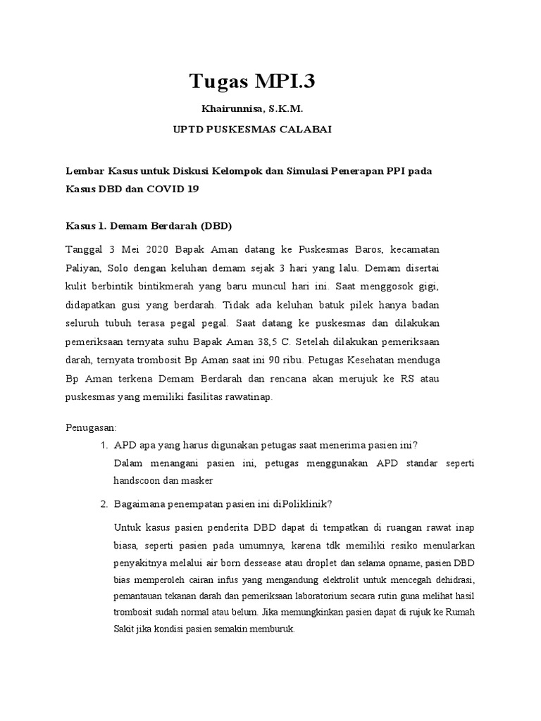 Tugas MPI.3 KHAIRUNNISA, SKM | PDF