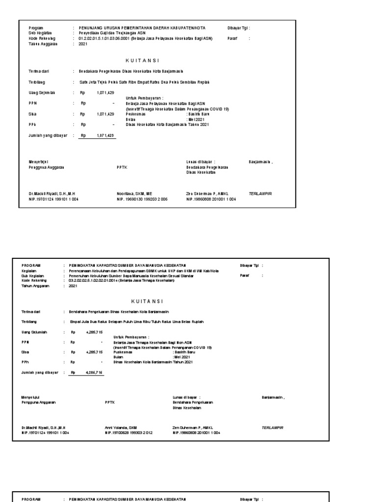 Format Klaim Insentif Cov 19 Pusk | PDF