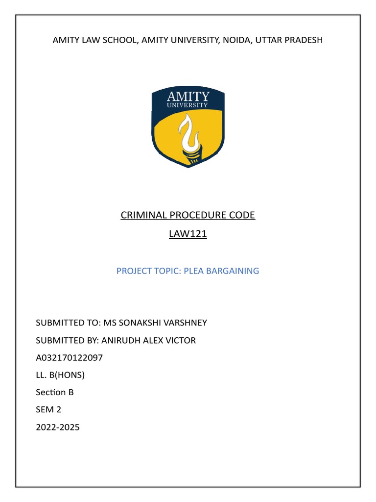 PLEA BARGAINING CRPC | PDF