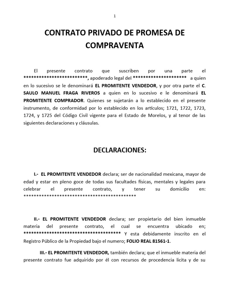 Contrato de Promesa | PDF | Ley común | Derecho civil (sistema legal)