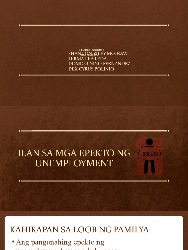 Ap Report Epekto NG Unemployment Q2 2022 | PDF