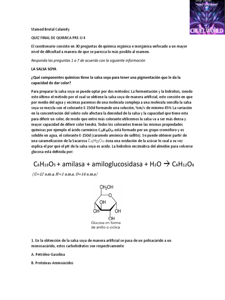 Quiz Quimica Profes Pdf