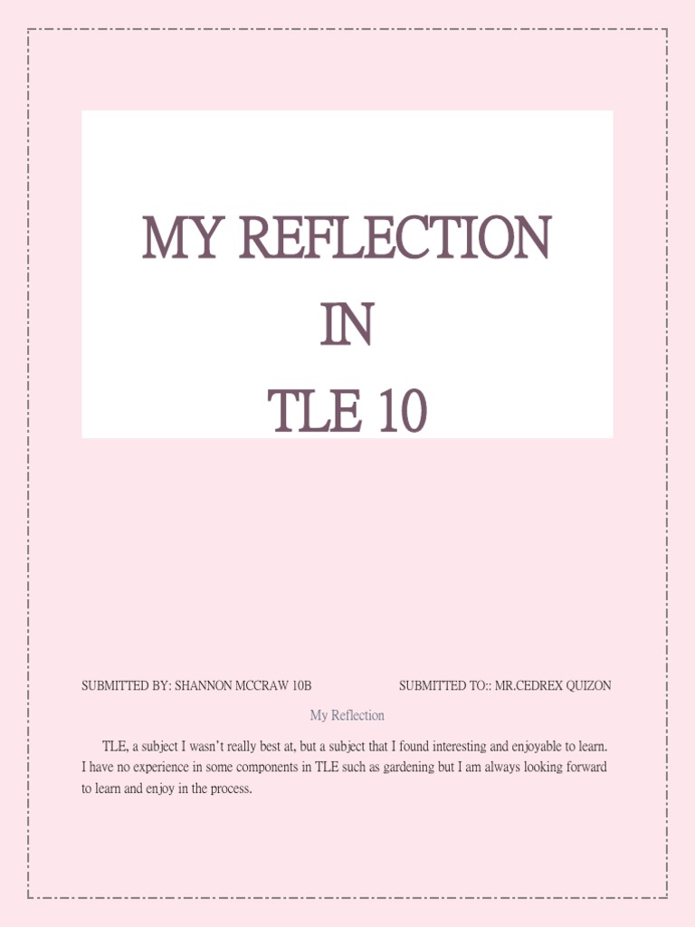 Tle Reflection | PDF Tle Reflection | PDF