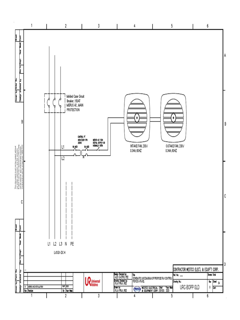 Schematic Diagram For Fan Control of DC 4 Panel | PDF | Electrical ...