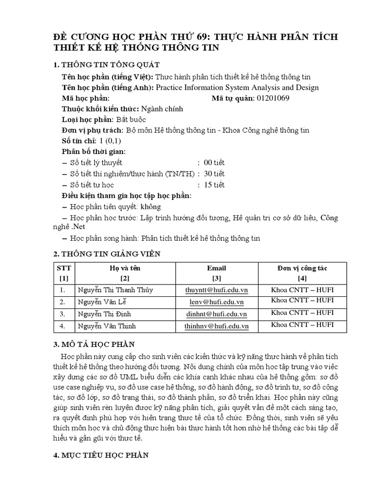 Thuc Hanh Phan Tich Thiet Ke He Thong Thong Tin | PDF Thuc Hanh Phan Tich Thiet Ke He Thong Thong Tin | PDF