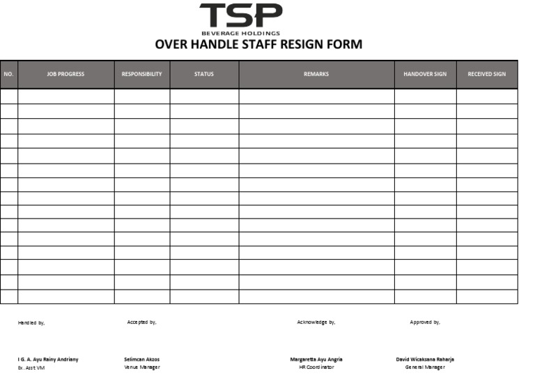 FORM OVERHANDLE | PDF