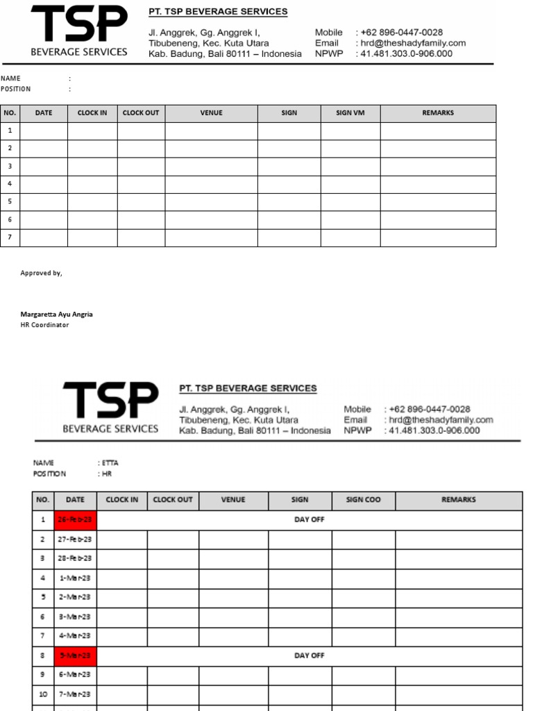 Attendance Manual | PDF