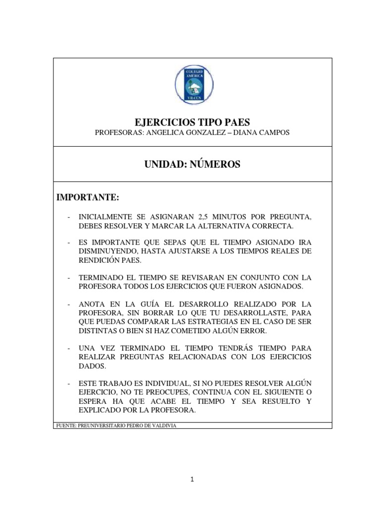 Numeros Paes | PDF | Matemática Elemental | Matemáticas