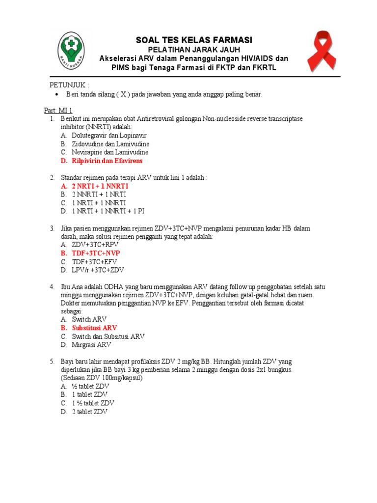 SOAL POST Test Farmasi,Okt2022 | PDF