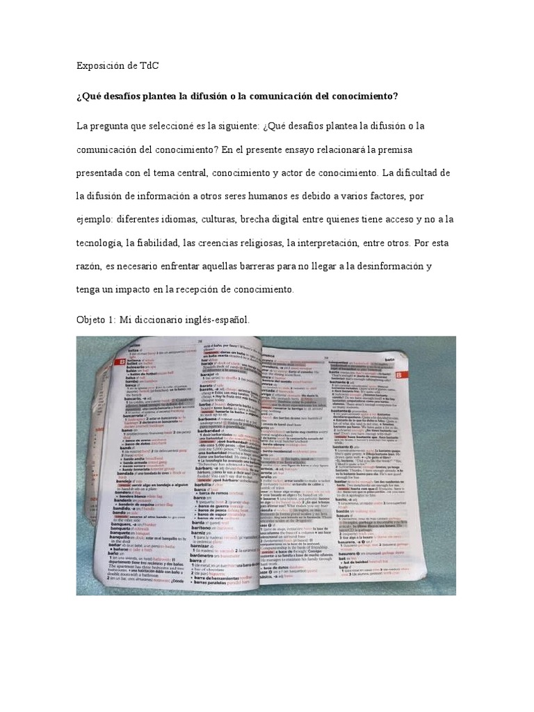 Exposición de TDC Interna | PDF | Conocimiento | Comunicación