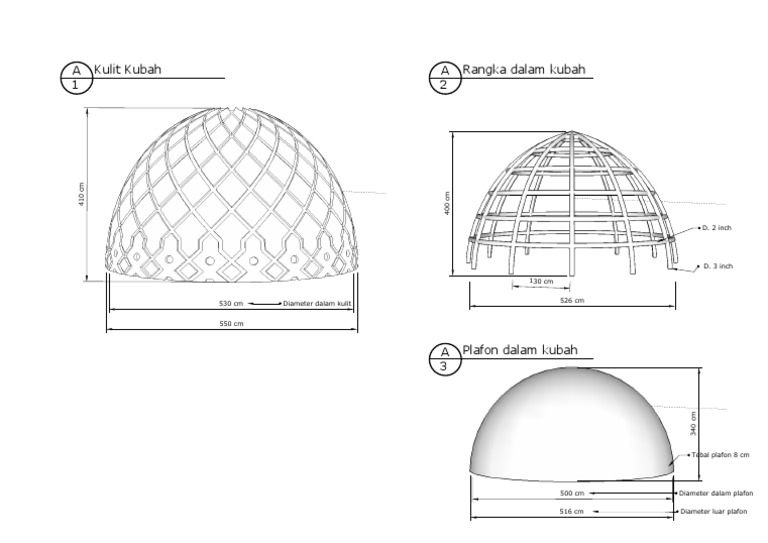 Gambar Kerja Kubah | PDF