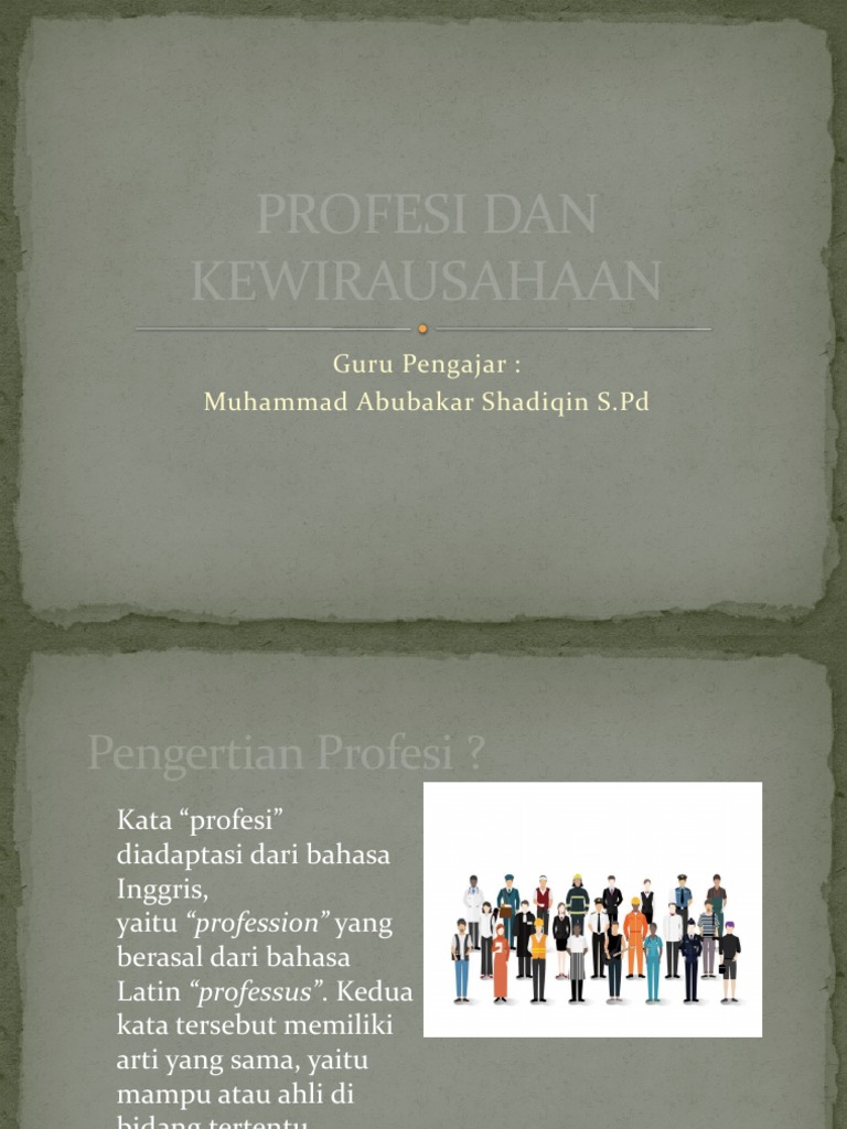Profesi Dan Kewirausahaan | PDF