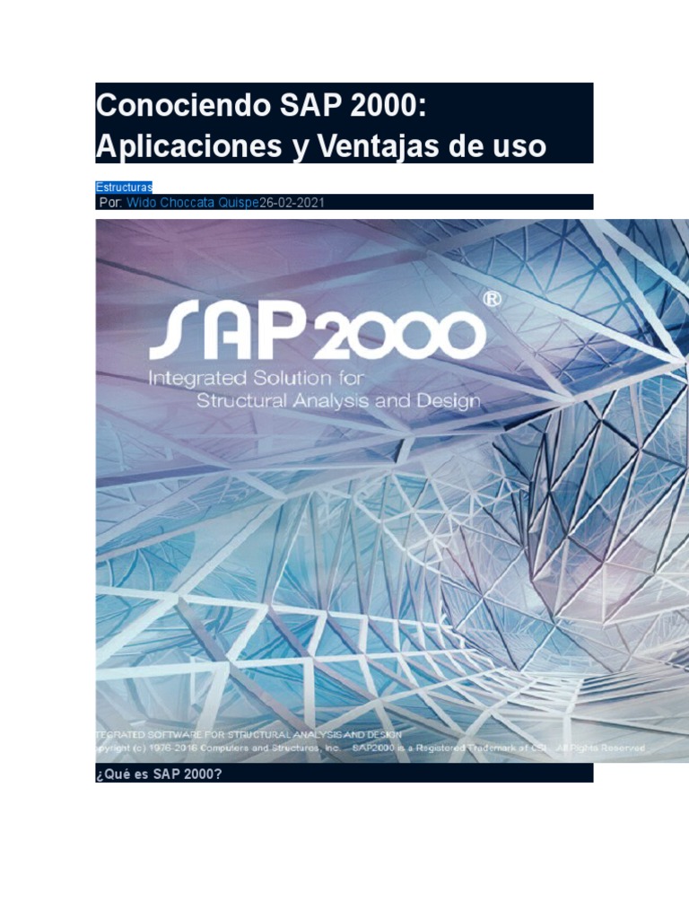 Conociendo SAP 2000 | PDF
