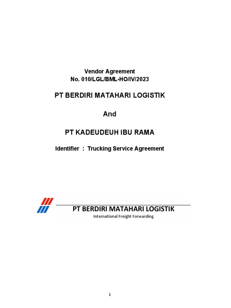 Perjanjian Kir Dan BML | PDF