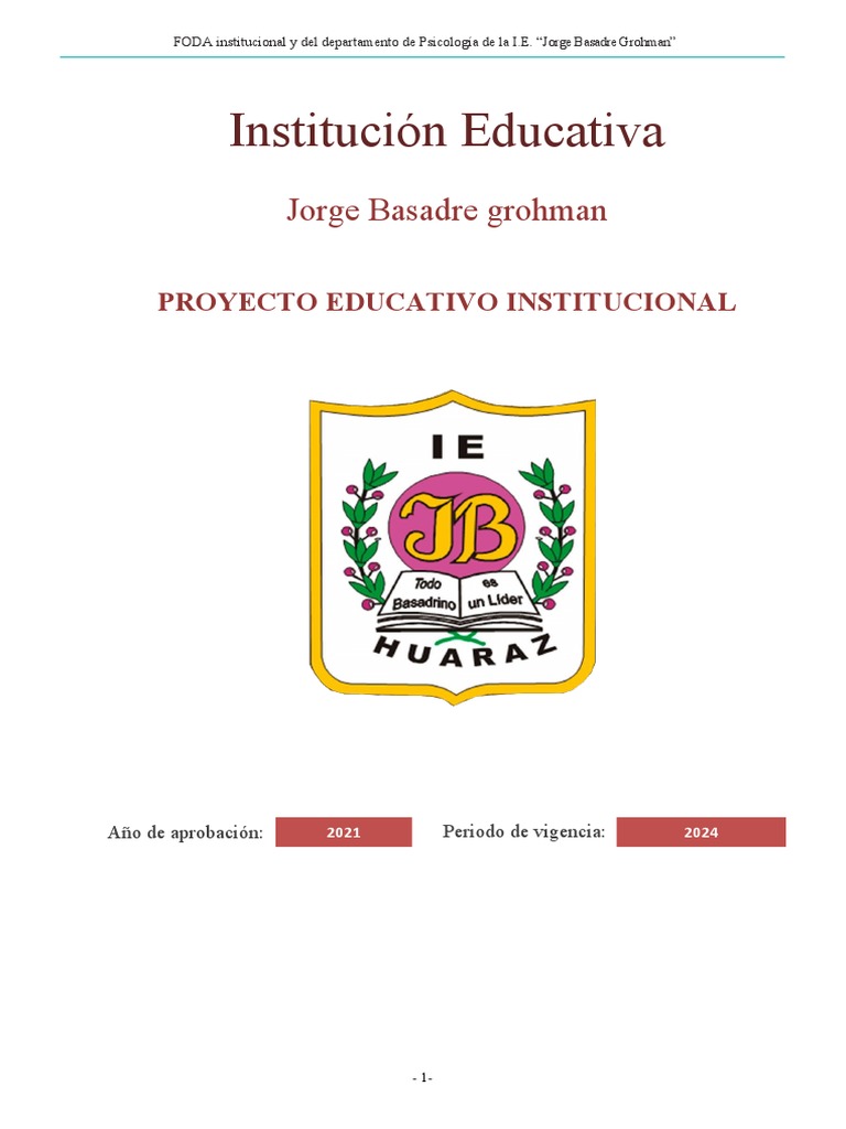 FODA del Departamento de Psicología IE Jorge Basadre | PDF | Sicología ...