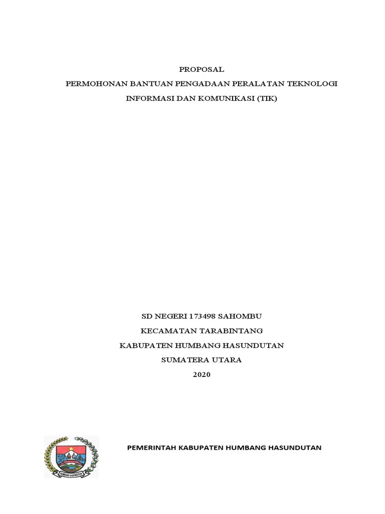 PROPOSAL Pengajuan TIK 2020 | PDF
