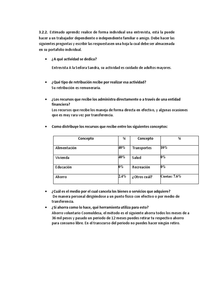 Actividad 3.3.2 Entrevista | PDF