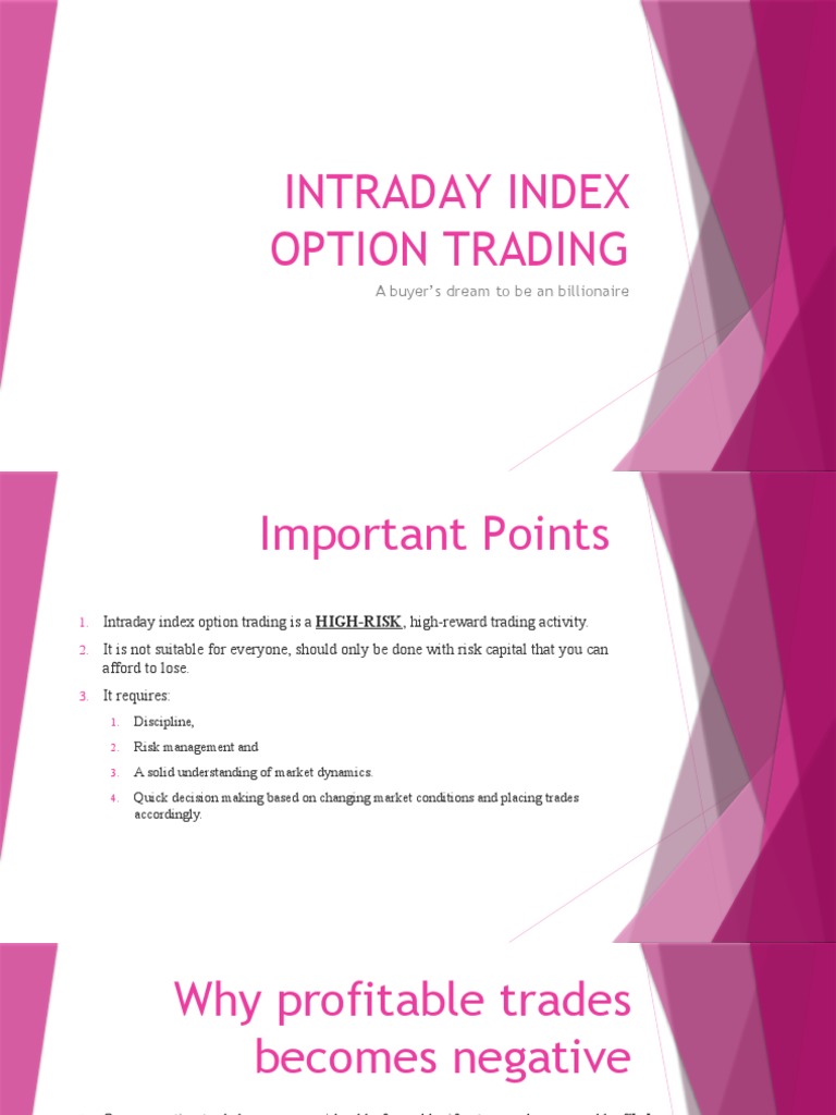 Intraday Index Option Trading | PDF | Day Trading | Option (Finance)