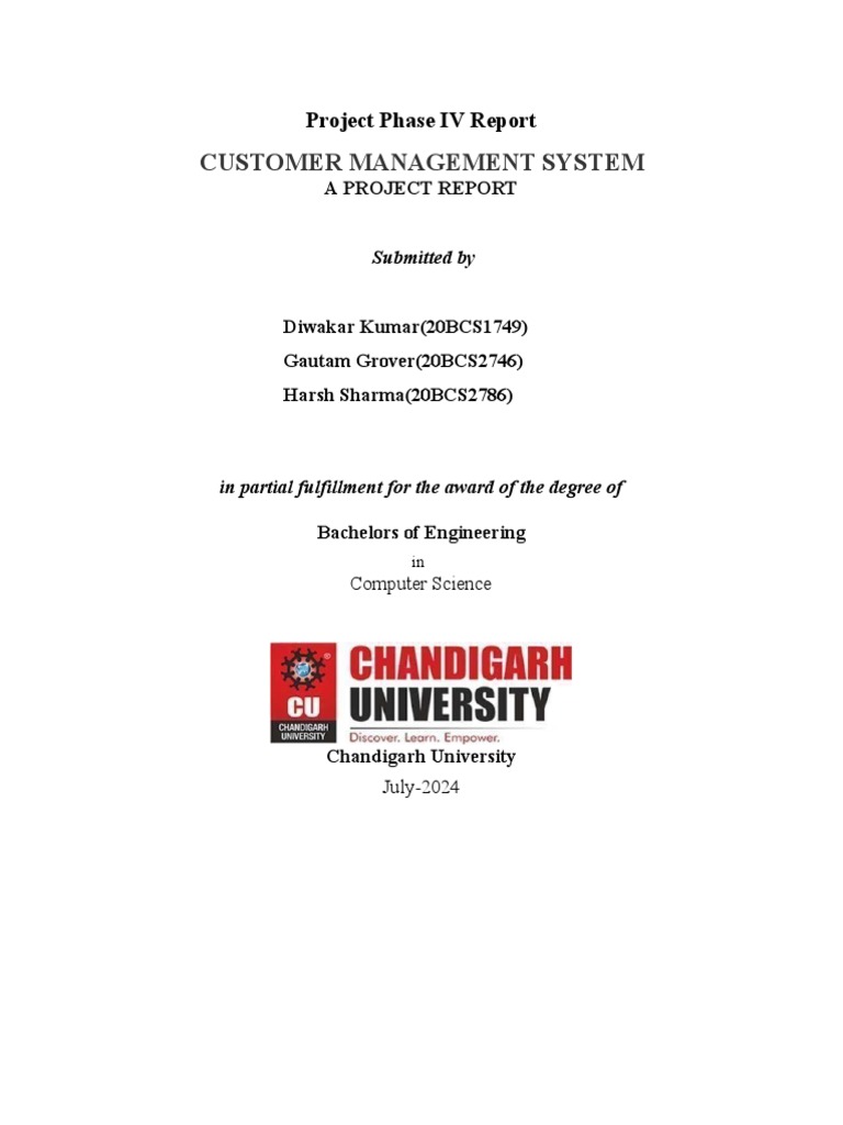 CMS Project JAVA PHASE-4 | PDF | Customer Relationship Management | Use Case