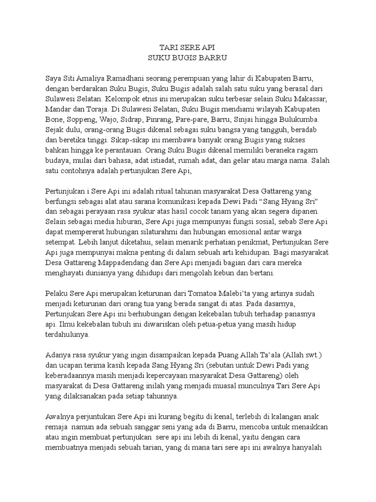 Tari Sere Api | PDF