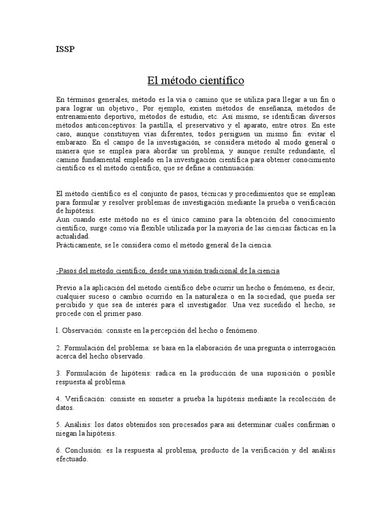 Método científico: pasos y enfoques | PDF | Ciencia y matemáticas
