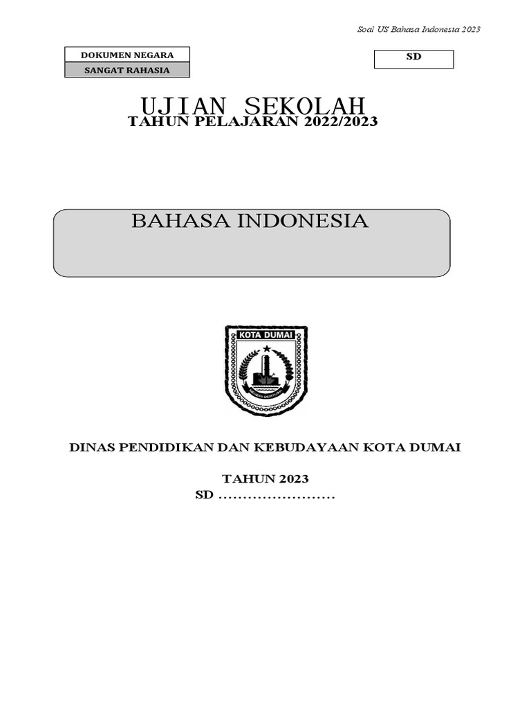 COVER Dan NASKAH SOALL | PDF