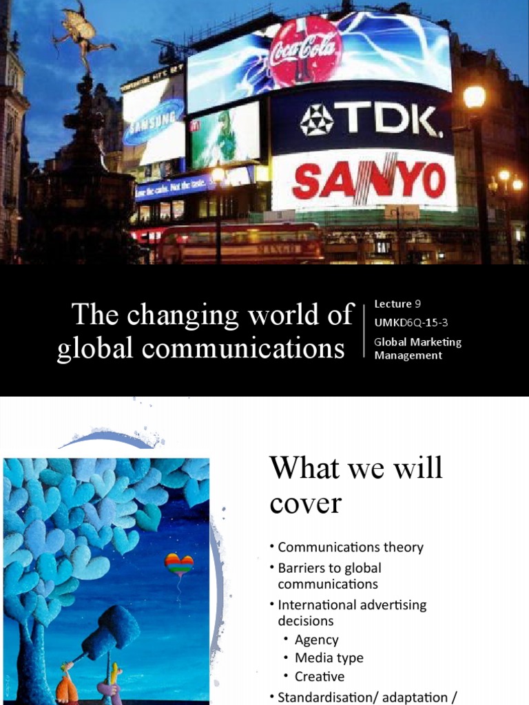Lecture 9 Global Comms | PDF | Advertising | Communication