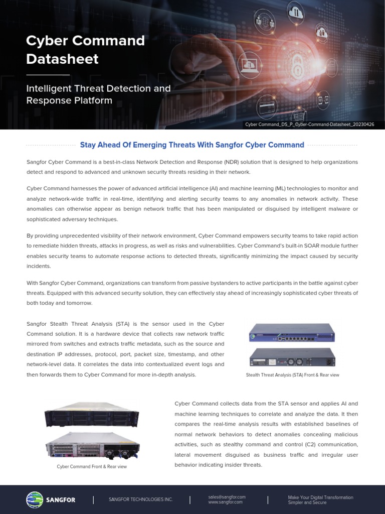 Cyber Command Datasheet - 20230426 | PDF | Security | Computer Security