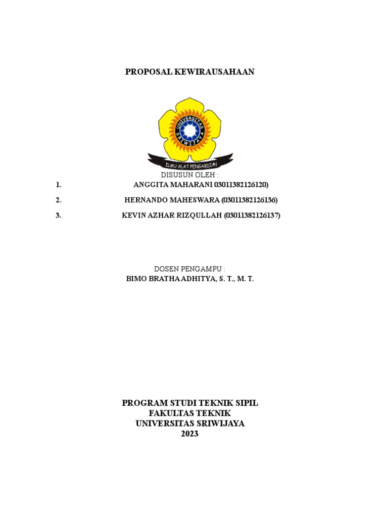Proposal Kewirausahaan Gantungan Kunci | PDF