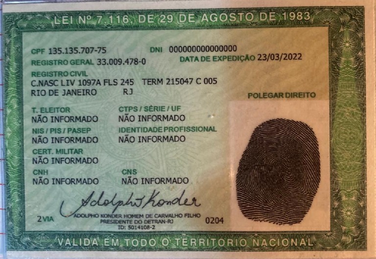 Identidade Verso | PDF