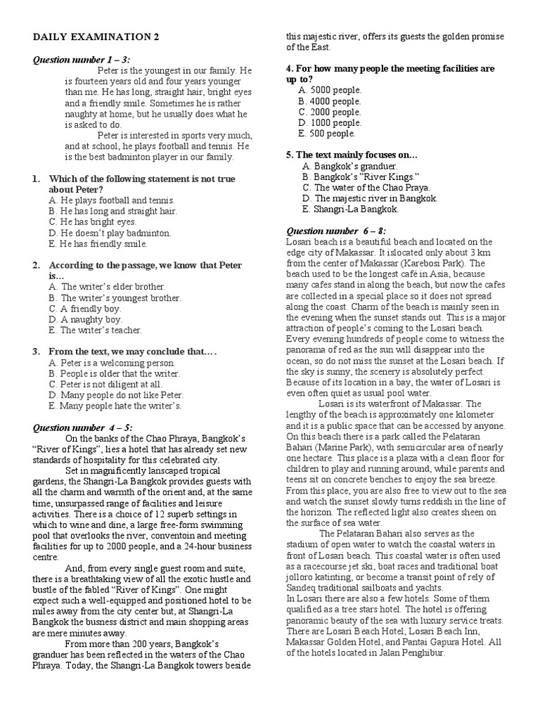 Soal Descriptive Text | PDF | Art