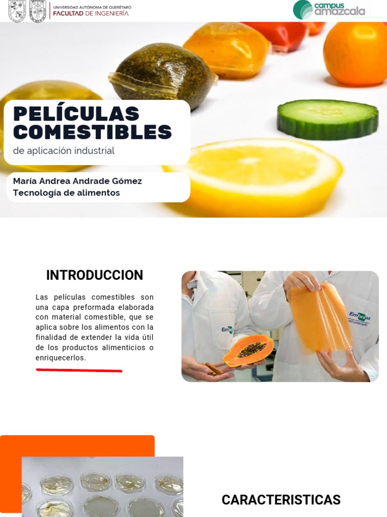 Andrade - Gomez. Presentacion Películas Comestibles | PDF