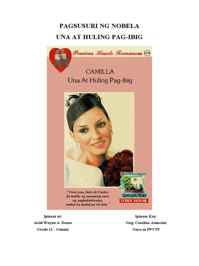 Pormat Sa Pagsusuri NG Nobela 1 | PDF