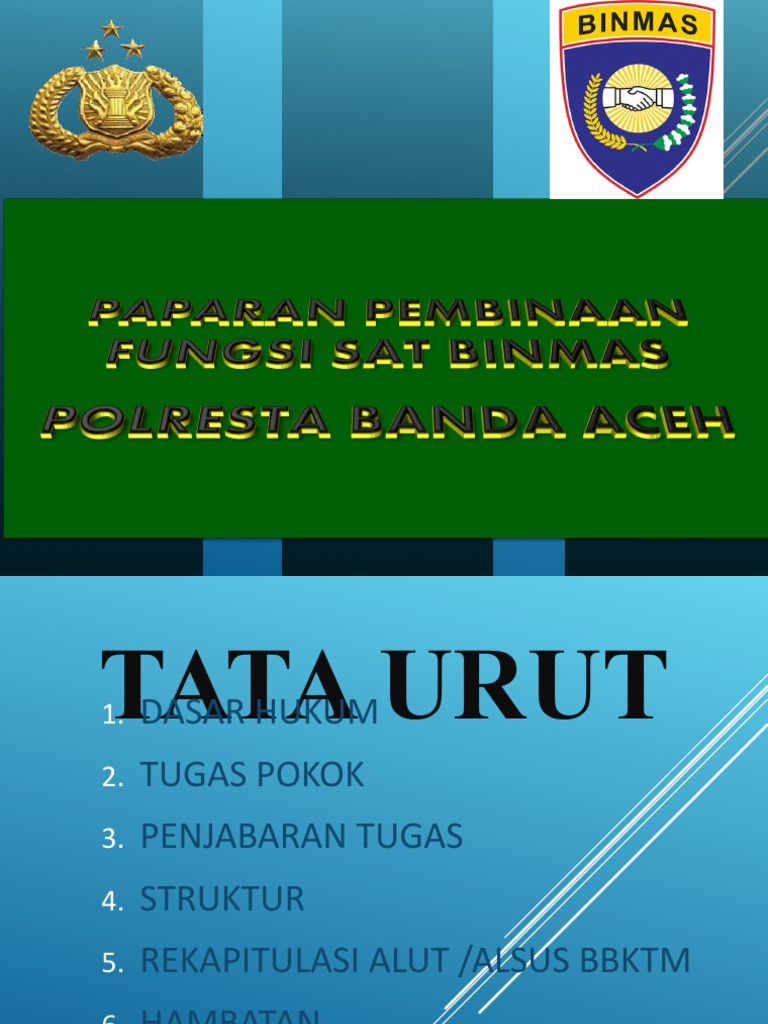 Paparan Pembinaan Fungsi Sat Binmas | PDF