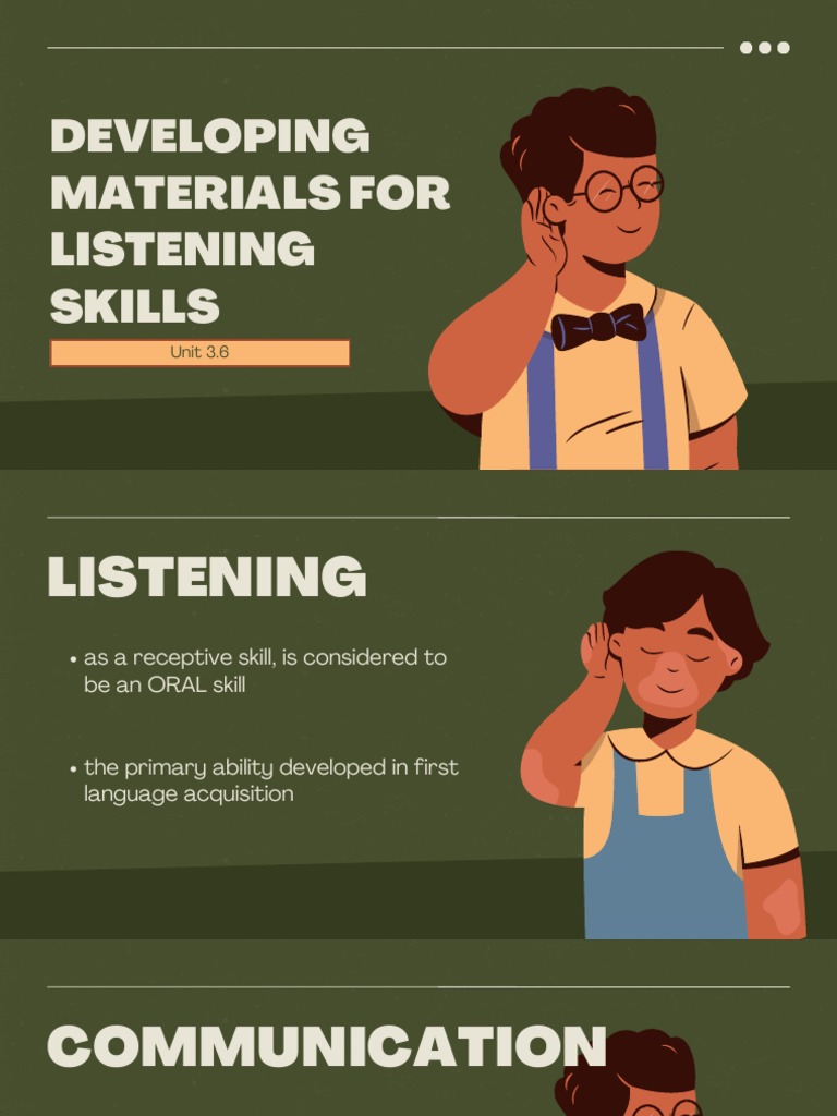 ELS 110 - Developing Materials For Listening Skills | PDF