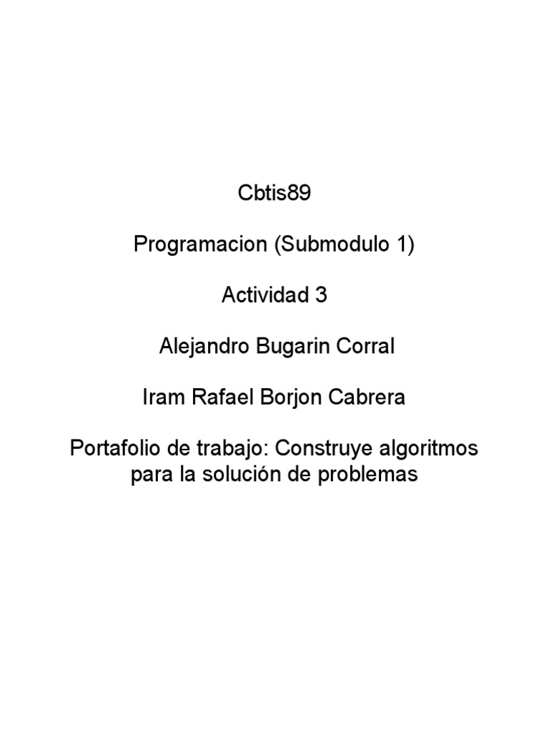 Algoritmos para Solución de Problemas | PDF | Finanzas y dinero ...