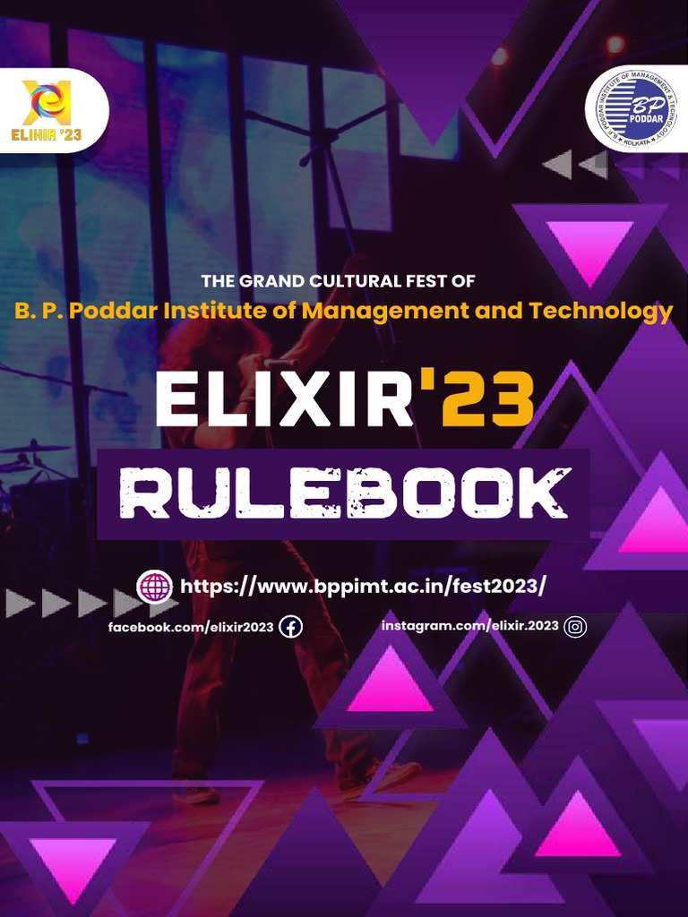 Elixir'23 Event Brochure | PDF | Cosplay | Singing