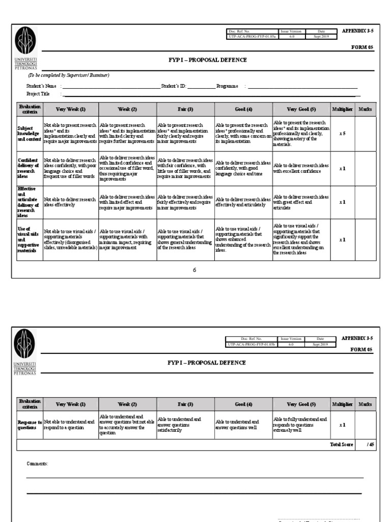 FYP 1-Form 05-Proposal Defense | PDF | Cognition | Cognitive Science