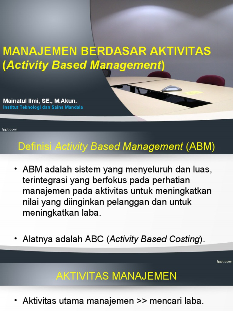 4 - 1 Activity Based Management | PDF