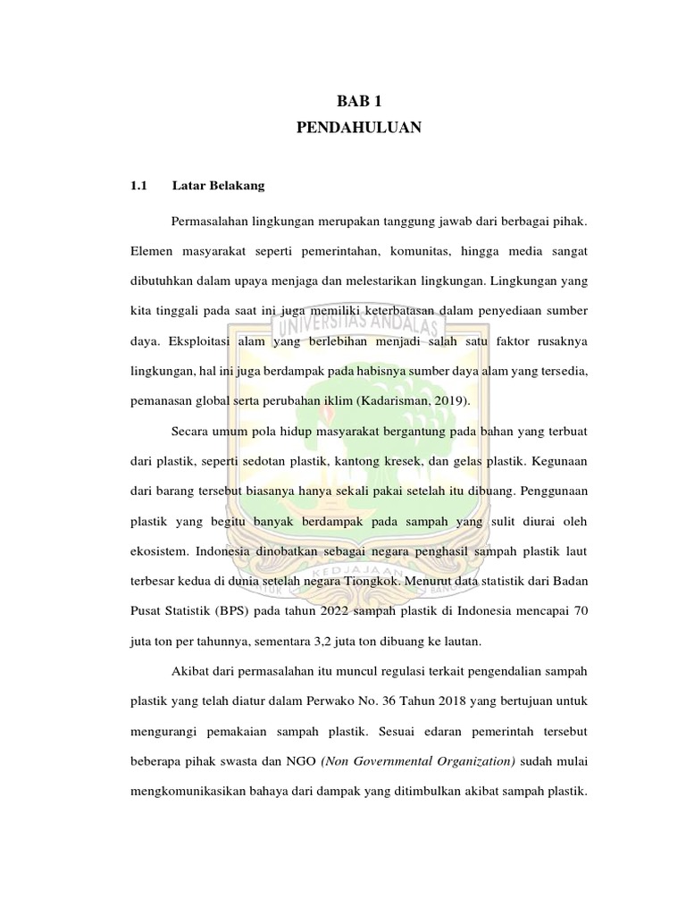 BAB 1 Pendahuluan | PDF